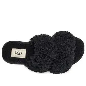 UGG Maxi Curly Scuffetta Slippers - Black