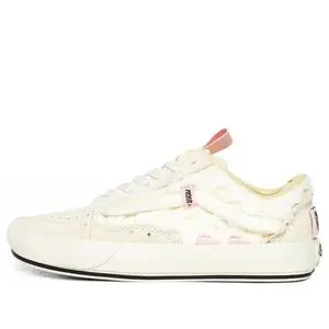 VANS Old Skool Cap Chenille Check Sneakers - White/pink