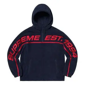 Supreme Polartec Half Zip Hooded Sweatshirt - Blue