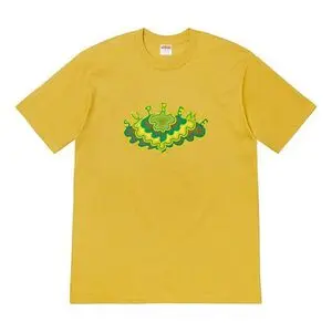 Supreme Supreme Ss19 Cloud Tee Clouds Pattern Short Sleeve Unisex Yellow Yellow