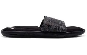Under Armour Ignite 6 Graphic Strap Slides - Black/gray