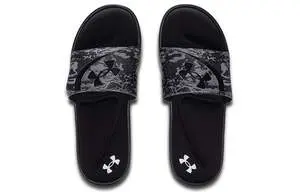 Under Armour Ignite 6 Graphic Strap Slides - Black/gray