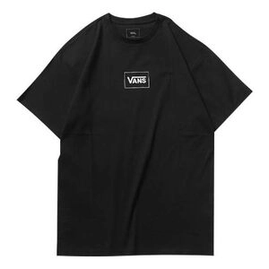 VANS Alphabet Printing Athleisure Casual Sports Short Sleeve Couple Style - Black