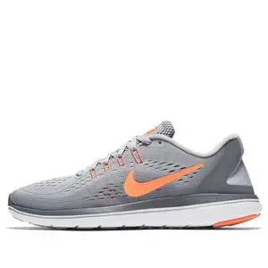 Nike Flex 2017 Rn Athletic Sneakers - Wolf Grey/sunset Glow
