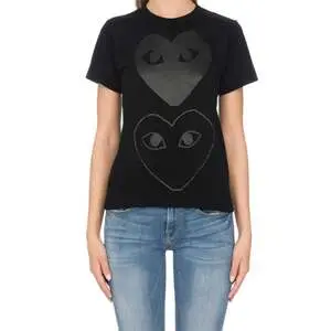 Play Comme Des Garcon Double Heart T-shirt