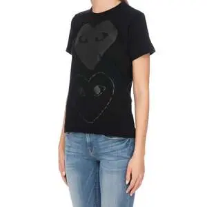 Play Comme Des Garcon Double Heart T-shirt