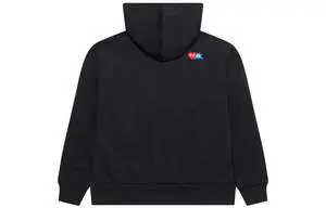Play Comme Des Garcon X Invader Pixel Heart Full Zip Hoodie - Black