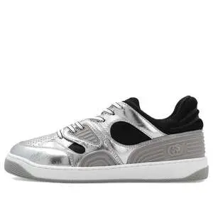 Gucci Basket Sneakers - Silver Black