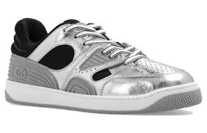 Gucci Basket Sneakers - Silver Black