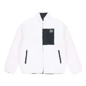 PUMA Sherpa Reversible Stand Collar Jacket - White