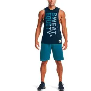 Under Armour Project Rock Sleeveless Graphic Tank Top - College Navy