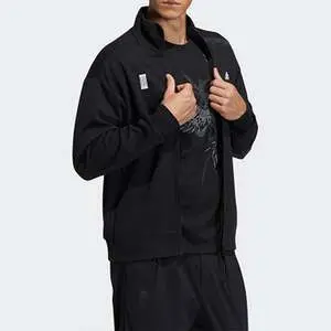 Adidas Casual Sports Stand Collar Jacket - Black