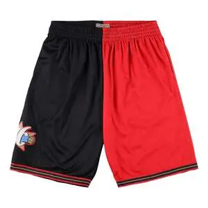 Mitchell & Ness Philadelphia 76ers 2000 Split Swingman Shorts - Black/red