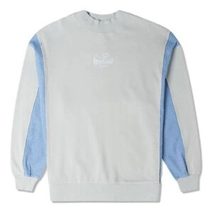 CONVERSE Denim Patchwork Crew Sweatshirt - Blue