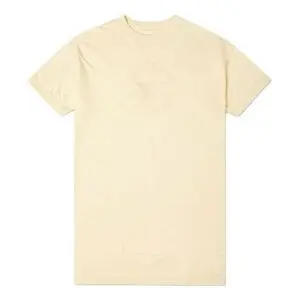 CONVERSE Logo Embroidered Loose Casual Mid-length Short Sleeve Asia Sizing - Light Yellow