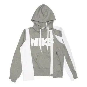 Nike X Sacai Double-zip Hoodie - Grey