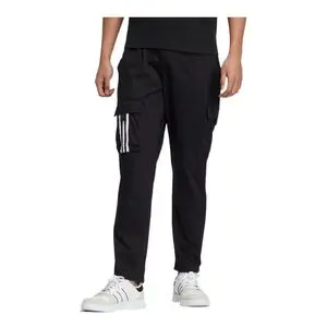 Adidas Neo Casual Pocket Solid Color Stripe Sports Pants/trousers/joggers Black - Multi-color