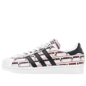 Adidas Originals Superstar Bearfoot X Nigo Shoes 'palm Tree - White/black/red
