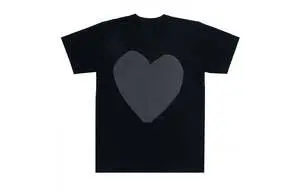 Play Comme Des Garcon Heart Shape Printing Short Sleeve Tee