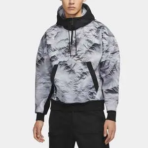 JORDAN Alphabet Printing Half Zipper Colorblock Casual