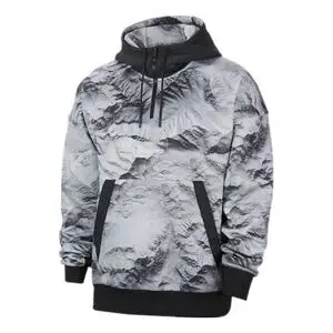 JORDAN Alphabet Printing Half Zipper Colorblock Casual - Black