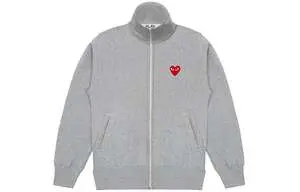 Play Comme Des Garcon 5 Hearts Full Zip Jacket - Grey
