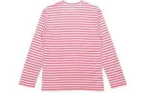 Play Comme Des Garcon Striped Long Sleeve T-shirt - Pink