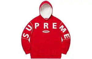 Supreme Fw19 Week 1 Spread Logo Hooded Sweatshirt - Red