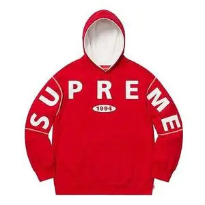 Supreme Fw19 Week 1 Spread Logo Hooded Sweatshirt - Red