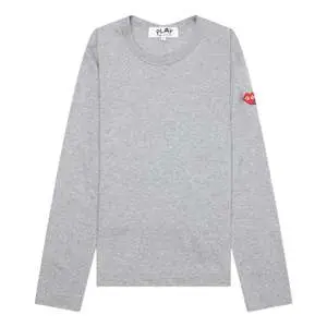 Play Comme Des Garcon X Invader Long Sleeve T-shirt - Grey