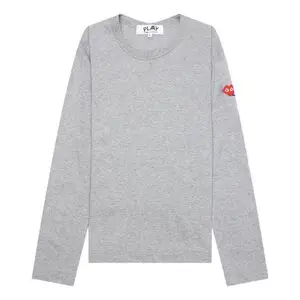 Play Comme Des Garcon X Invader Long Sleeve T-shirt - Grey