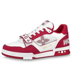 LOUIS VUITTON Trainer High Top Sneakers - White/red