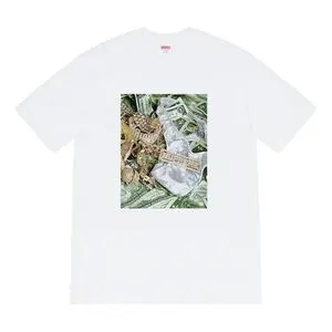 Supreme Ss20 Week 1 Bling Tee Us Dollar Printing Short Sleeve - White