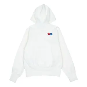 Play Comme Des Garcon Fw25 X Invader Zipped Hoodie - White