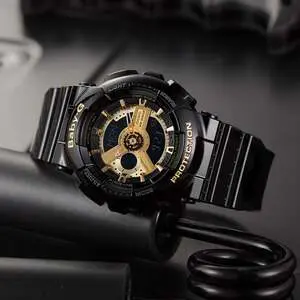 Casio Baby-g And Gold Shock Resistant Watch - Black