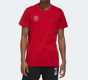 Adidas Alphabet Logo Printing Short Sleeve Red - Light Red