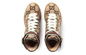 Gucci Gg Monogram Lace Up Combat Ankle Boots