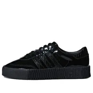 Adidas Sambarose Patent Platform Sneakers - Black