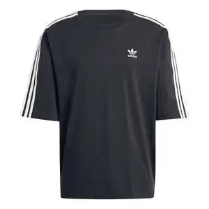 Adidas Adicolor Oversized T-shirt Asia Sizing 'black White - Black/white