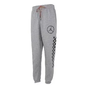 JORDAN Large Logo Casual Fleece Sports Pants/trousers/joggers Gray - Grey