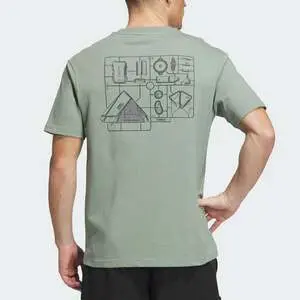 Adidas Campyx Short Sleeve Graphic T-shirt - Silver Green