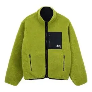 StÜssy Reversible Sherpa Jacket - Green/black