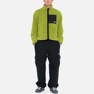 StÜssy Reversible Sherpa Jacket - Green/black