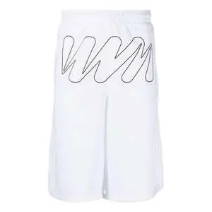 Off-White Diagonal Mesh Shorts - White