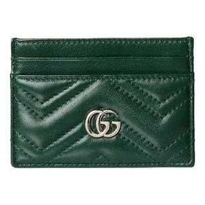 Gucci 26 Gg Marmont Card Holder Wallet - Green
