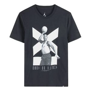 JORDAN 11 Printing Sports T-shirt White - Black