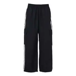 Adidas Originals 3-stripes Cargo Woven Breathable Running Sports Pants - Black