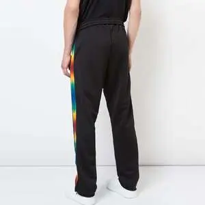 Off-White Drawstring Waist Side Stripe Drawstring Casual Pants/trousers Loose Fit