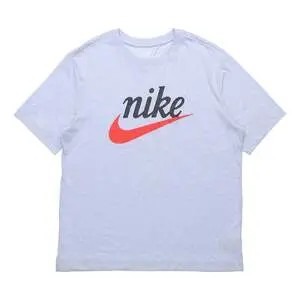 Nike Heritage Alphabet Logo Printing Short Sleeve T-shirt - Blue