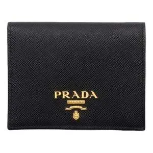 Prada Fw25 Small Saffiano Leather Wallet - Black
